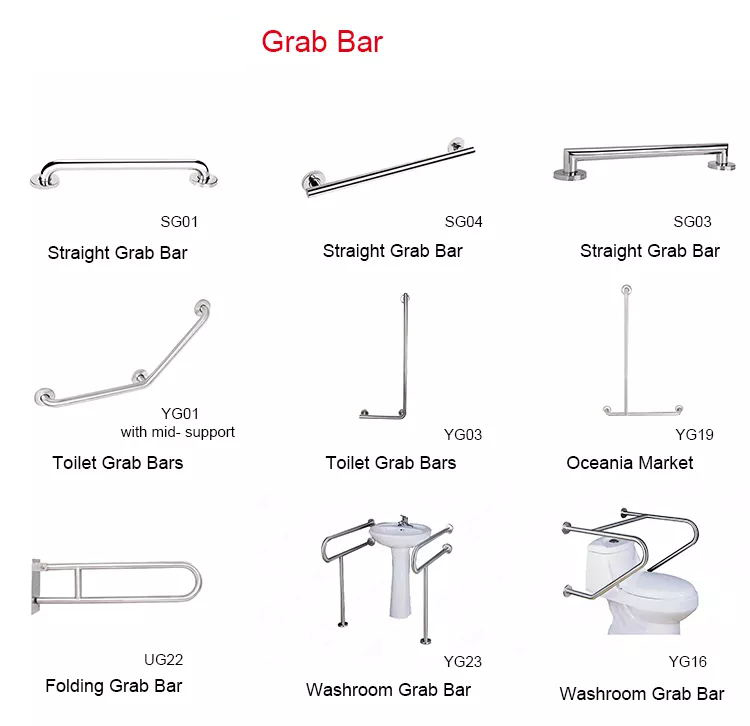 Europe style steel poolstainless steel grab rails T shape floor mounted ...